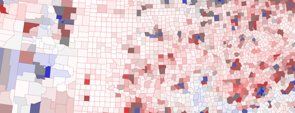 Muddy America : Color Balancing The US Election Map - Infographic